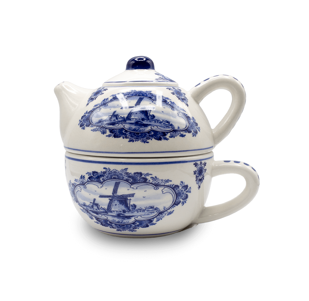 Delft Blue - Teapot and Cup 2pc – The Dutch Shop